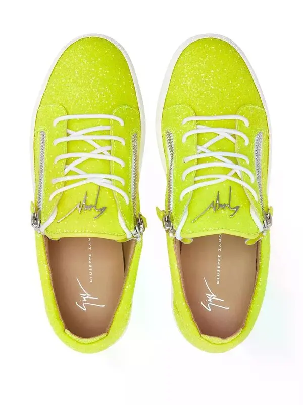 GIUSEPPE ZANOTTI Gail Glitter Sneakers - Yellow