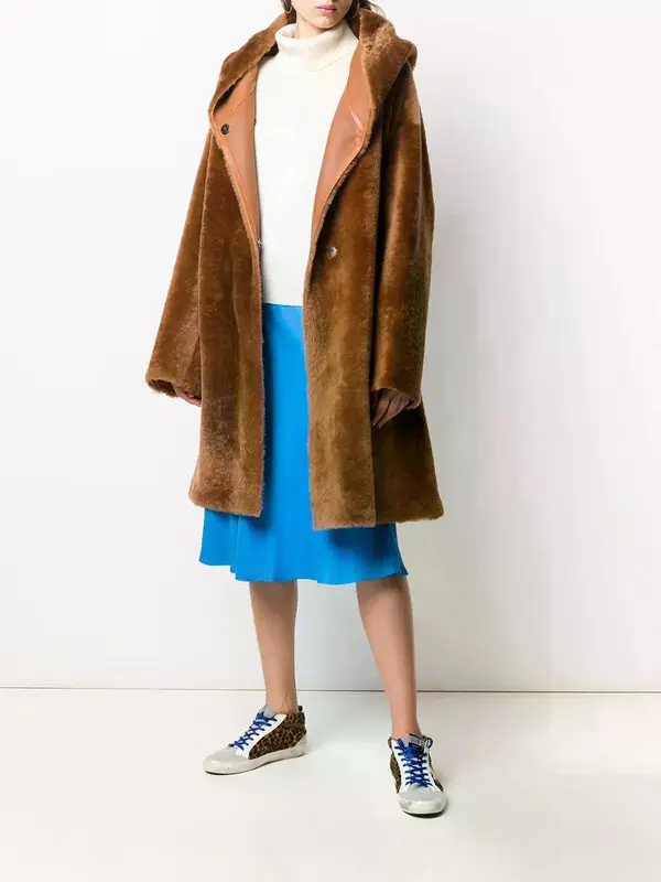 LISKA Single-breasted Lamb Fur Coat