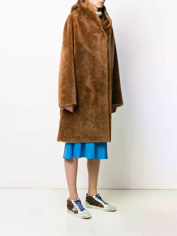 LISKA Single-breasted Lamb Fur Coat