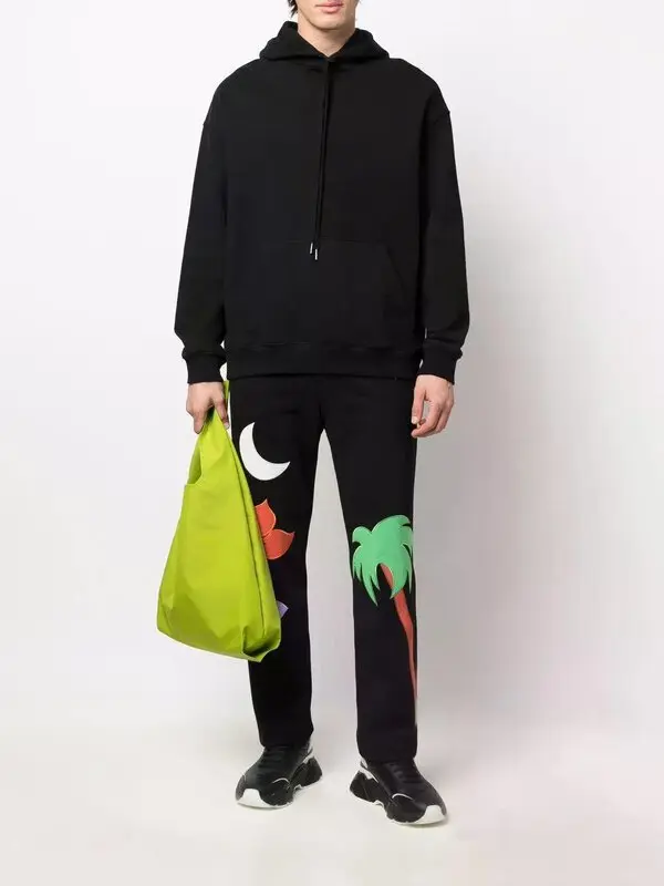 JUST DON Embroidered Straight Track Pants