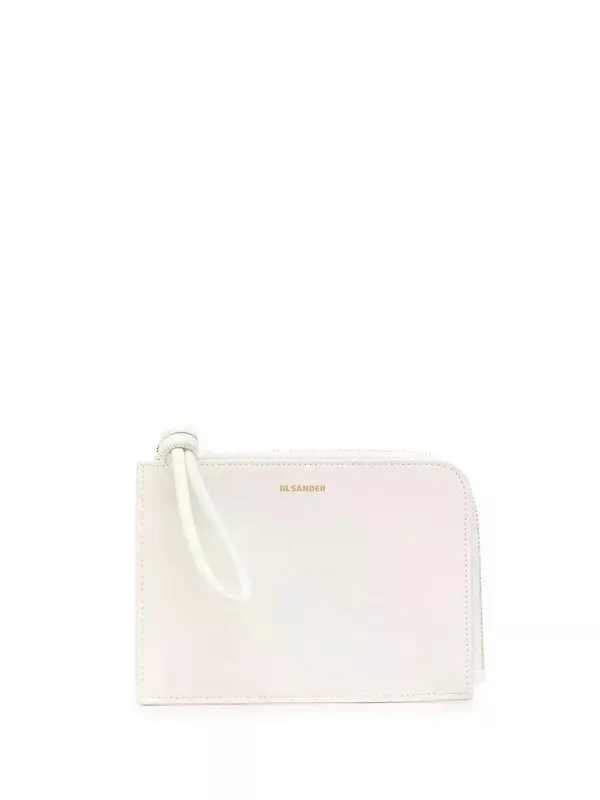 JIL SANDER Medium Giro Leather Coin Purse - Neutrals