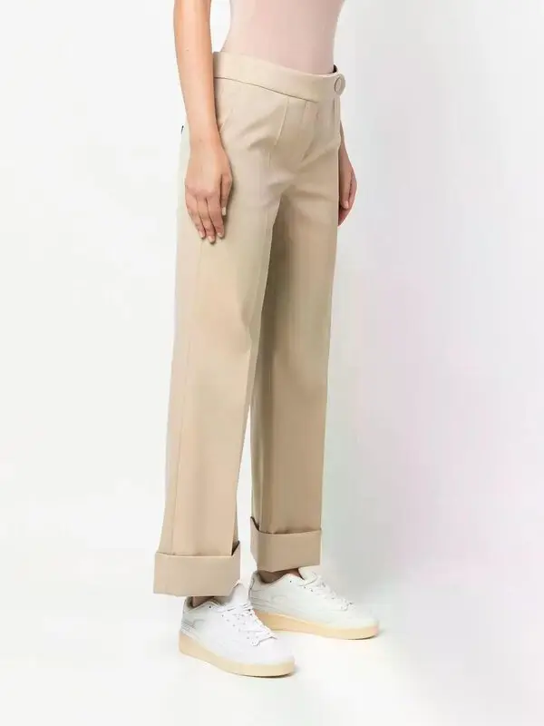 LANVIN Mid-rise Cropped Wool Trousers