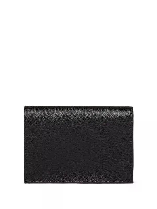 Prada Triangle Logo Rectangle Wallet - Black