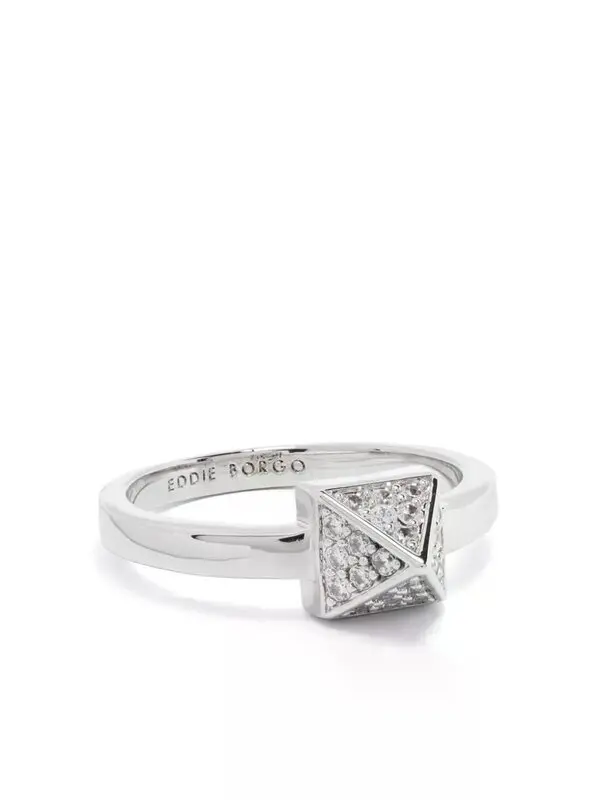 Eddie Borgo Pavé Pyramid Ring - Silver