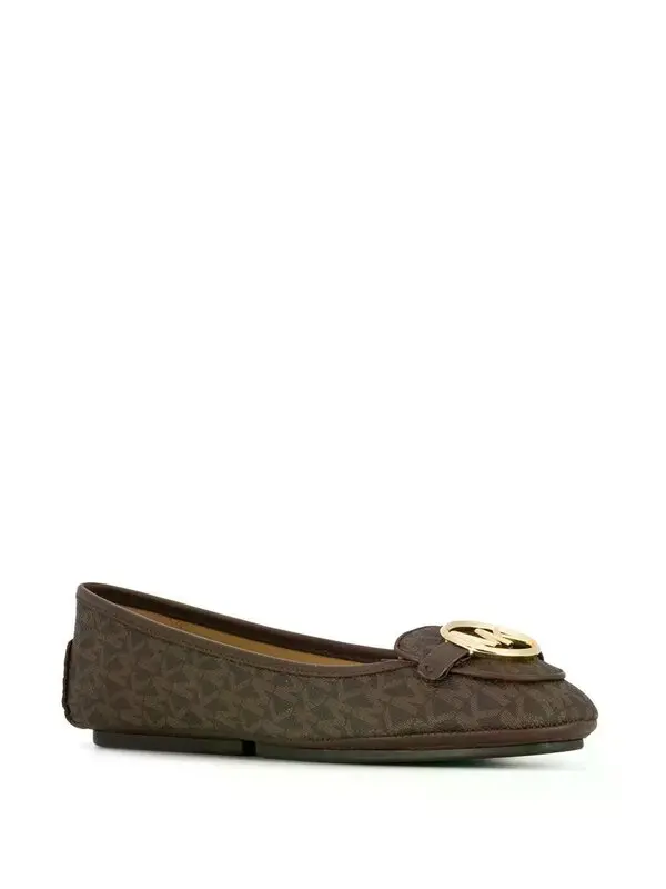 Michael Kors Grained Ballerina Flats - Brown