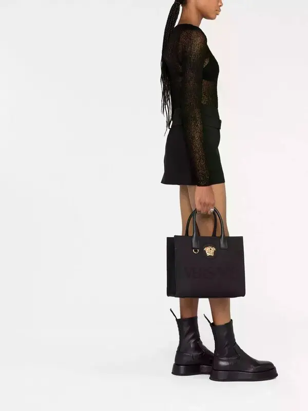 Versace La Medusa Canvas Tote Bag