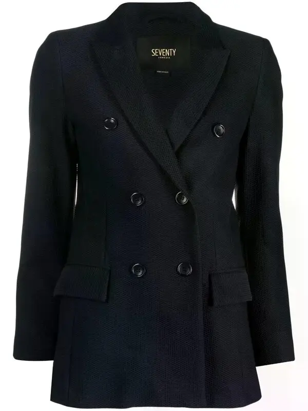 Seventy Double-breasted Tailored Blazer - Blue