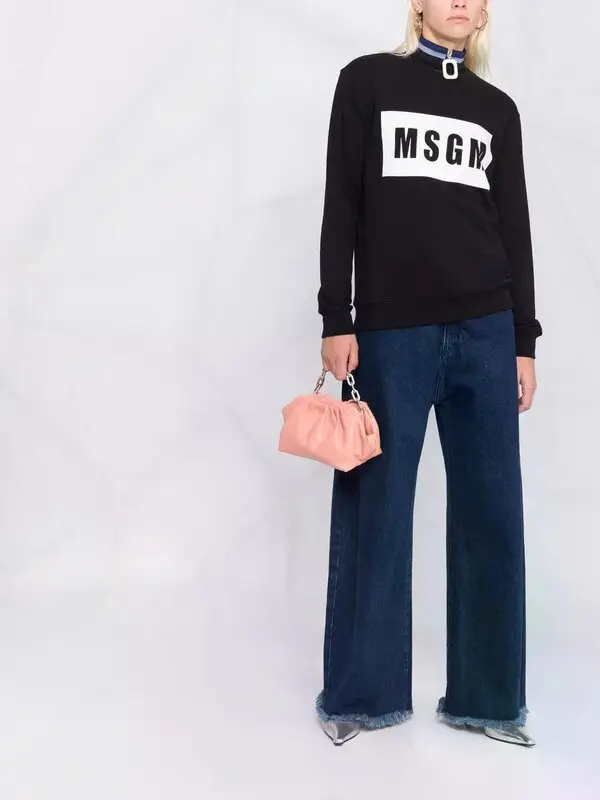 MSGM Logo-print Cotton Sweatshirt
