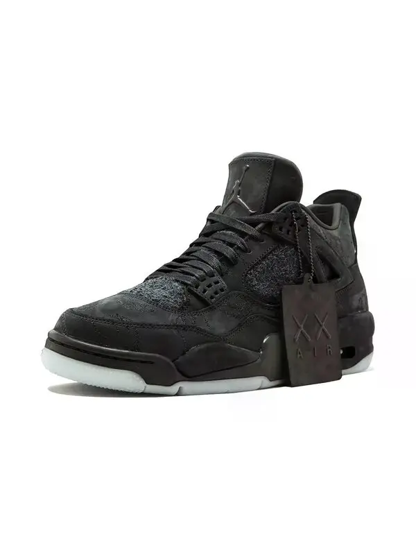JORDAN X Kaws Air 4 Retro Sneakers - Black