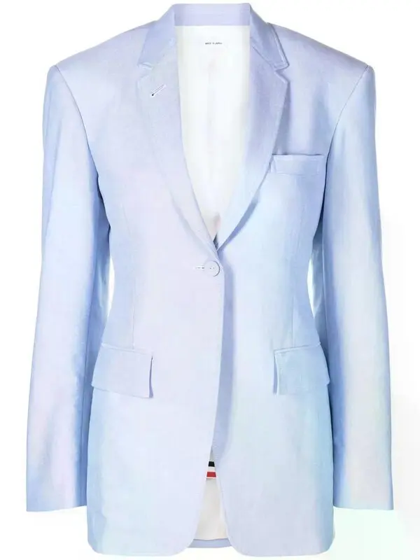 Thom Browne Single-breasted Cotton Blazer - Blue