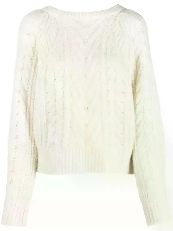 IRO PARIS Cable-knit Wool-blend Jumper - Neutrals