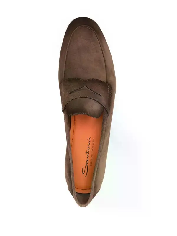 Santoni Penny Loafers - Brown