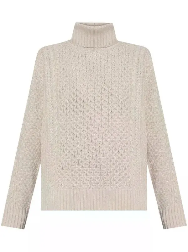 Fabiana Filippi Fisherman's Knit Lurex Turtleneck Sweater
