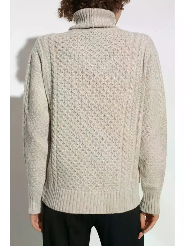 Fabiana Filippi Fisherman's Knit Lurex Turtleneck Sweater