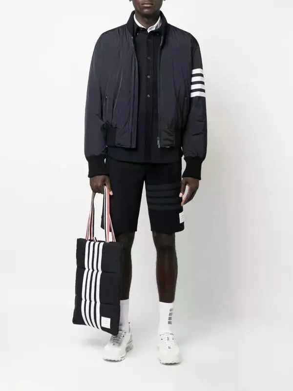 Thom Browne 4-bar Stripe Bomber Jacket - Blue