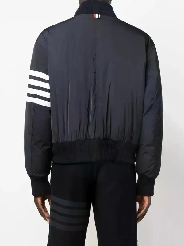Thom Browne 4-bar Stripe Bomber Jacket - Blue