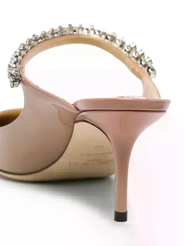 JIMMY CHOO 65mm Bing Leather Mules - Neutrals