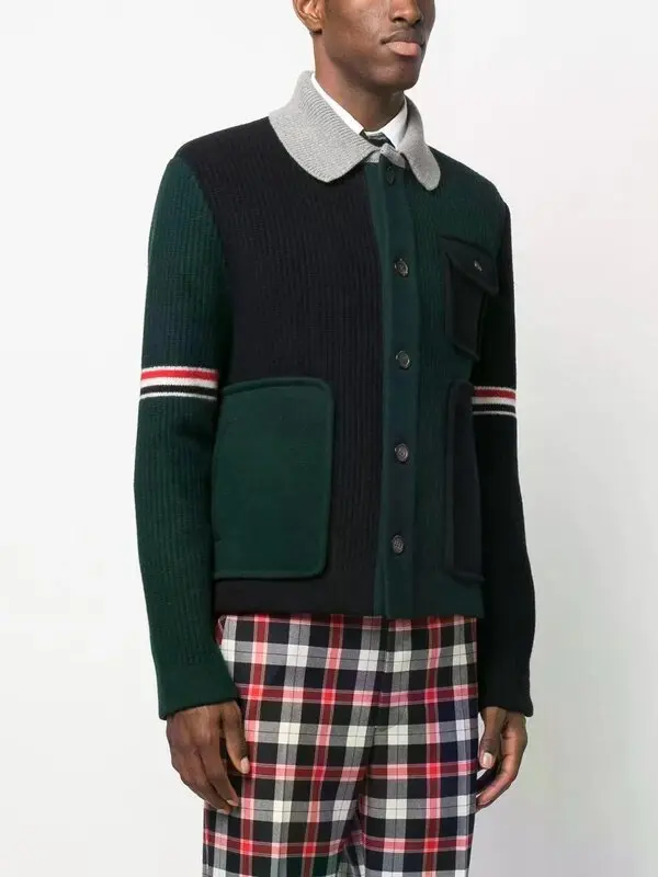 Thom Browne Patchwork Wool Cardigan