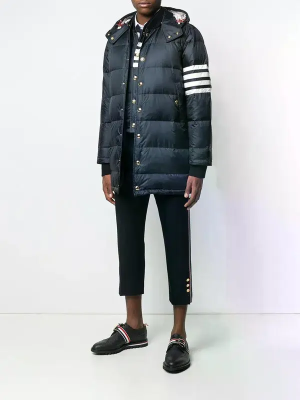 Thom Browne 4-bar Matte Nylon Coat