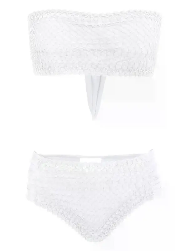 AMIR SLAMA Crochet Bikini - White