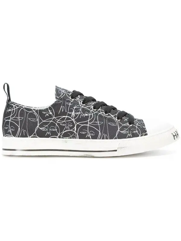 HACULLA. Leather And Canvas Sneakers - Black