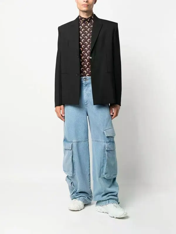Gcds Cargo Pocket Wide Leg Jeans