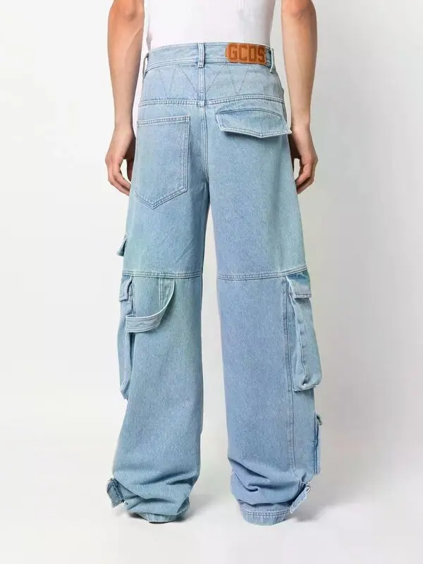 Gcds Cargo Pocket Wide Leg Jeans