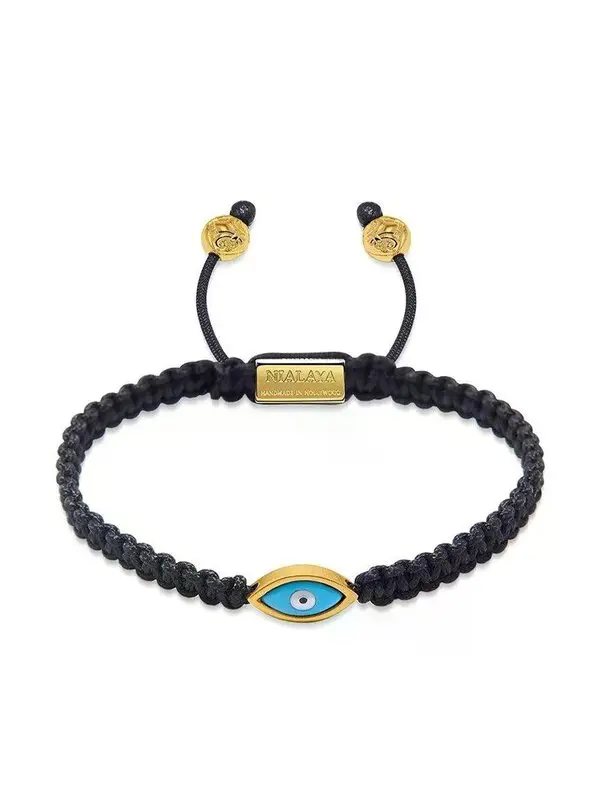 NIALAYA JEWELRY Evil Eye-detail String Bracelet - Black