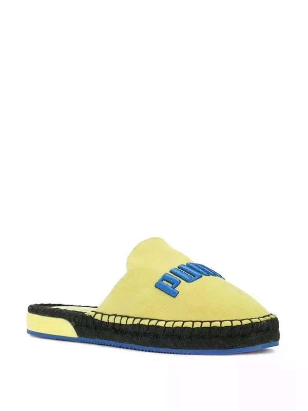 FENTY BEAUTY Logo-embroidered Espadrilles - Grey