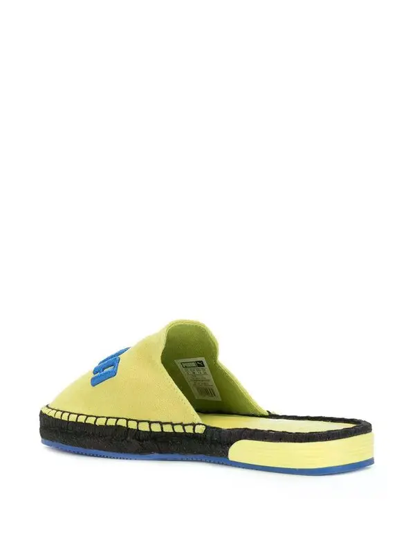 FENTY BEAUTY Logo-embroidered Espadrilles - Grey