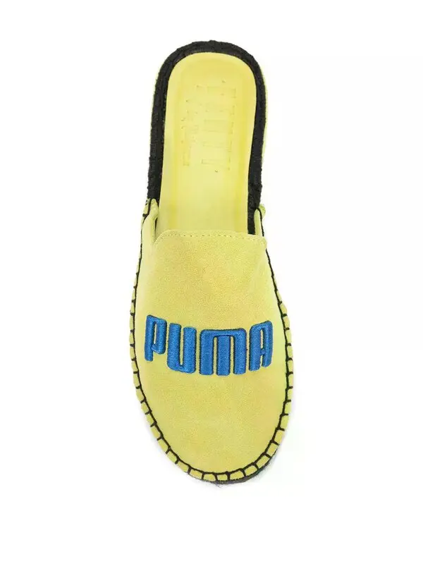 FENTY BEAUTY Logo-embroidered Espadrilles - Grey