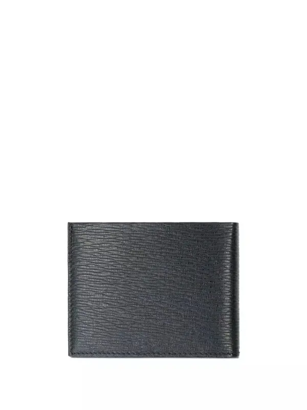 FERRAGAMO Double Gancini Bi-fold Wallet - Black
