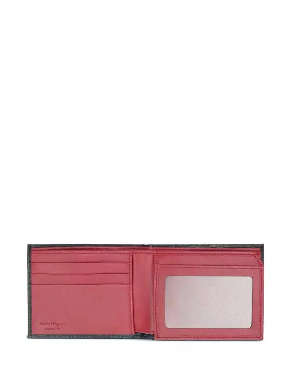 FERRAGAMO Double Gancini Bi-fold Wallet - Black