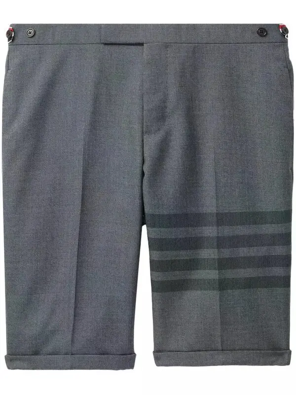 Thom Browne 4-bar Stripe Tailored Shorts - Grey