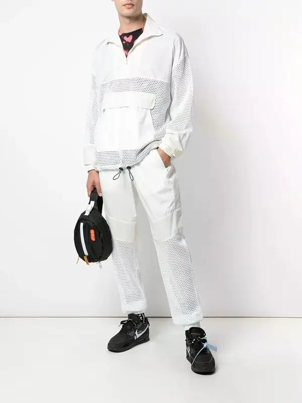 GOD'S MASTERFUL CHILDREN Mesh Panel Windbreaker - White