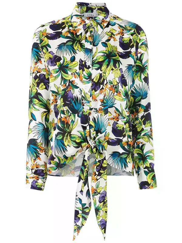 AMIR SLAMA Printed Silk Shirt