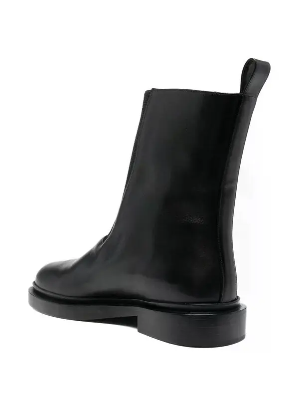 JIL SANDER Chunky Leather Boots - Black