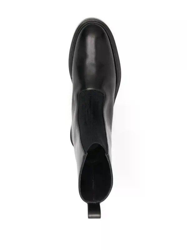 JIL SANDER Chunky Leather Boots - Black