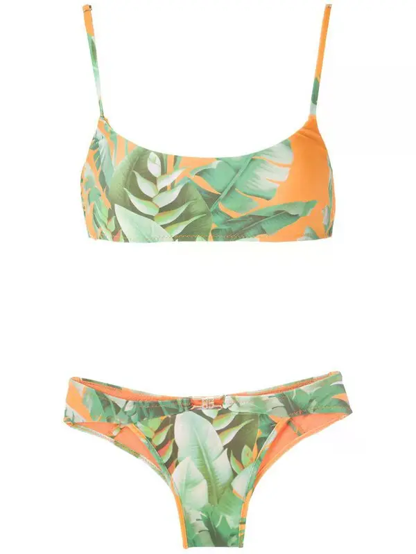 AMIR SLAMA Printed Bikini Set - Green