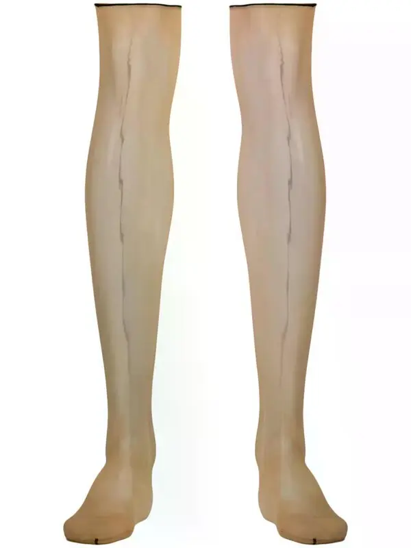 MAISON CLOSE Backseamed Stockings - Neutrals