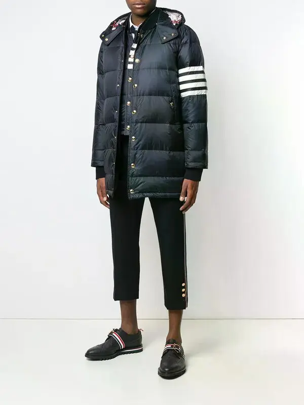 Thom Browne 4-bar Matte Nylon Down Vest - Blue