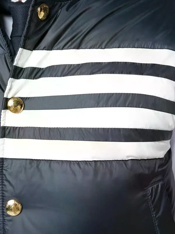 Thom Browne 4-bar Matte Nylon Down Vest - Blue