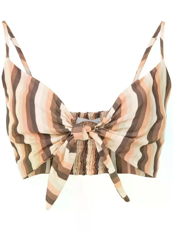 AMIR SLAMA Striped Cropped Top