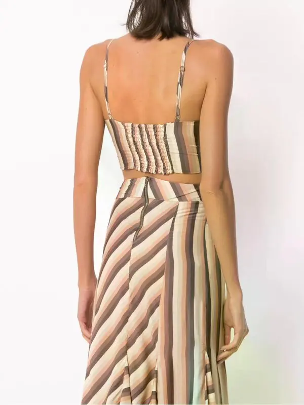 AMIR SLAMA Striped Cropped Top