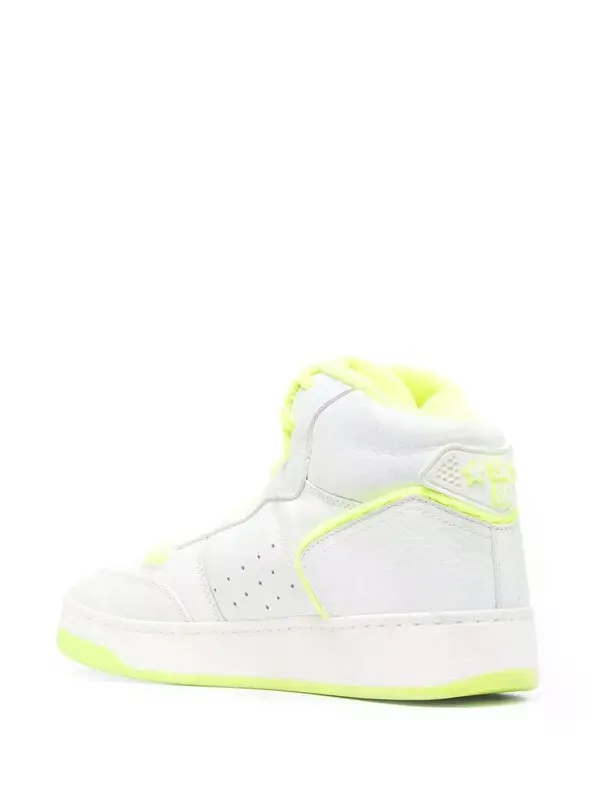 Saint Laurent Two-tone High-top Sneakers - White