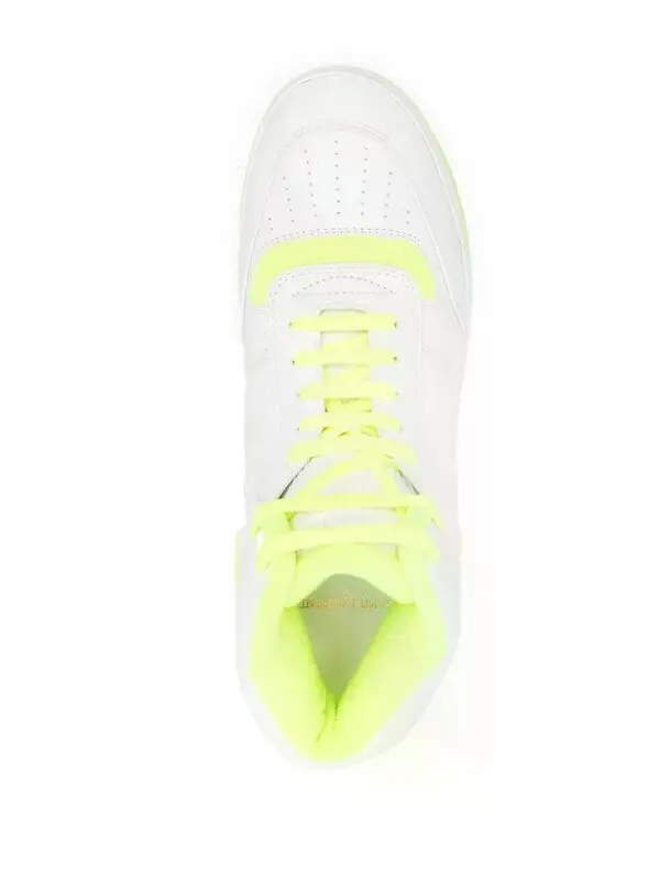 Saint Laurent Two-tone High-top Sneakers - White