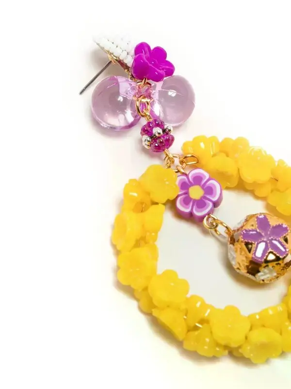 AMIR SLAMA Floral Appliqué Drop Earrings