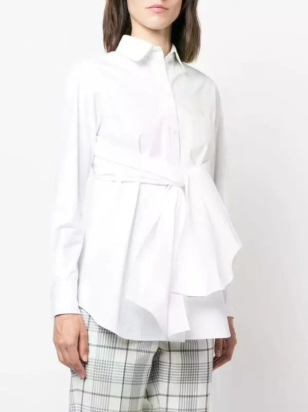 Thom Browne Cross-strap Belted Waist Shirt