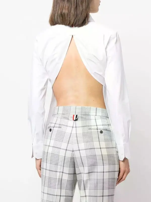Thom Browne Cross-strap Belted Waist Shirt
