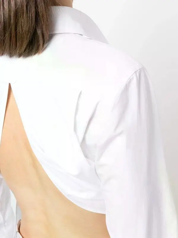 Thom Browne Cross-strap Belted Waist Shirt